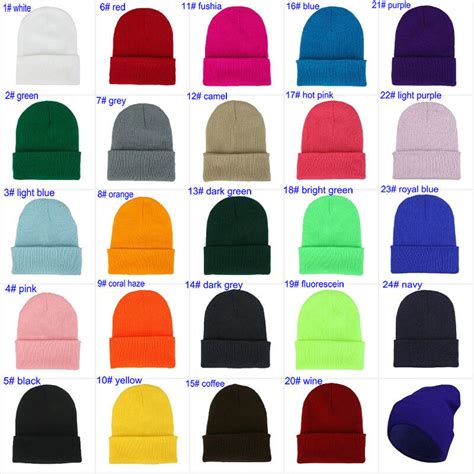 Custom Beanie Knit Hats With Event Embroidered Logo Printed Assorted