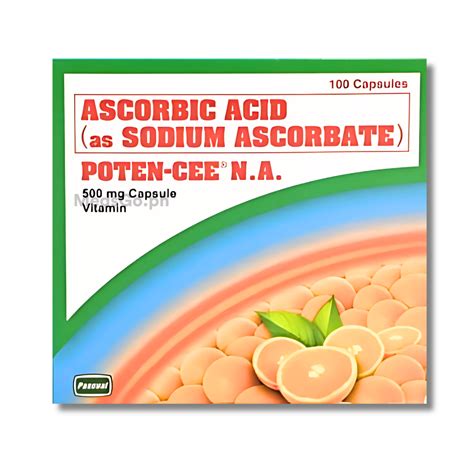 Poten Cee Na Ascorbic Acid 500mg Capsule 1s Price In The Philippines