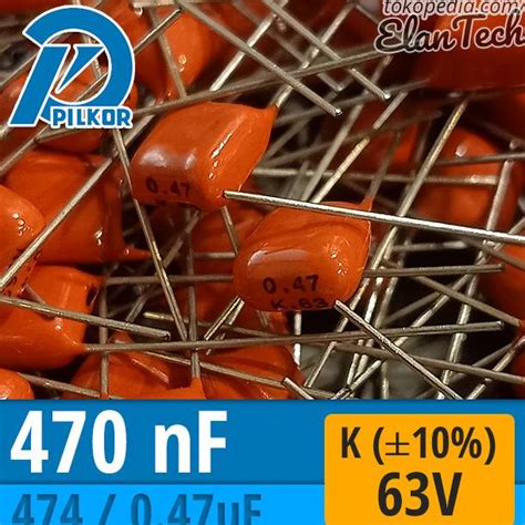 Jual Kapasitor Mkt 470nf 63v Pilkor 474 470n Orange Capacitor Elan73c