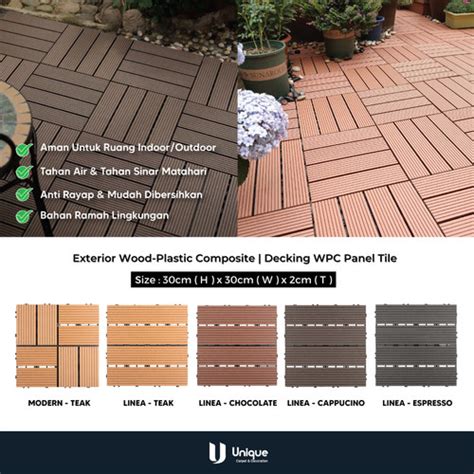 Promo Decking Tile Wpc Panel Outdoor Indoor Decking Lantai Balkon