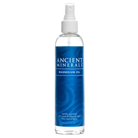 Ancient Minerals Pure Magnesium Oil 8oz Oil Health