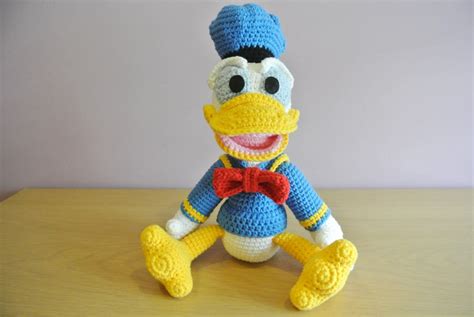 Crochet Donald Duck Amigurumi Handmade Crochet Amigurumi Toy Doll