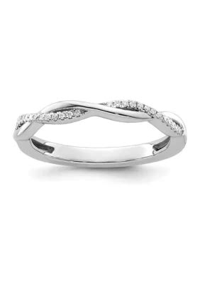 Belk And Co 0084 Ct Tw Diamonds Stackable Expressions Twist Ring In