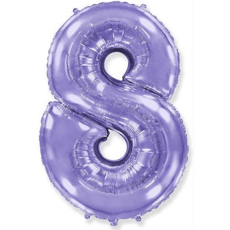 42 Inch Number 8 Party Brands Lilac Purple Foil Mylar Balloon