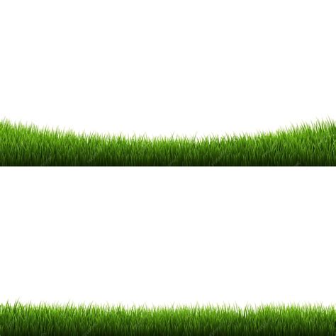 Premium Vector Two Green Grass Frames Set Isolated