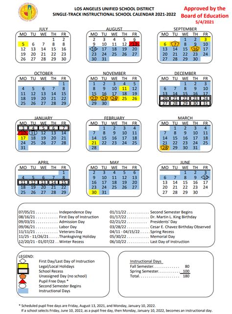 Lausd Academic Calendar Plan Your Year Easily