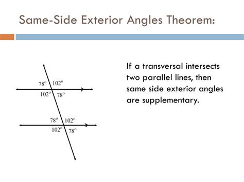 Same Side Exterior Angles Definition