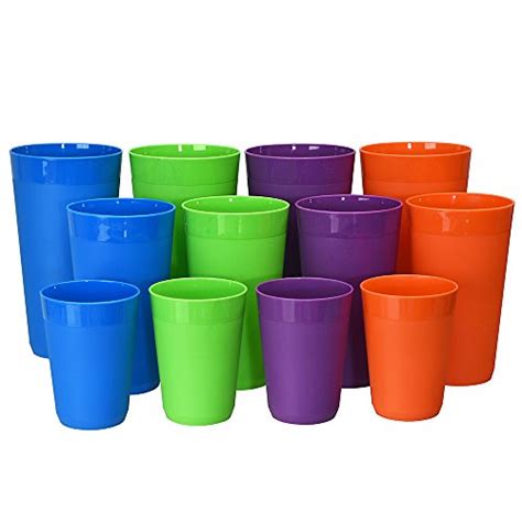 12 Piece Newport Unbreakable Plastic Tumblers Four Each
