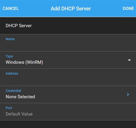 how do i view add edit or delete dhcp servers entuity