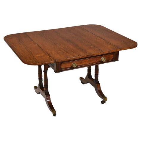 Brass Inlaid Regency Sofa Table For Sale At 1stdibs