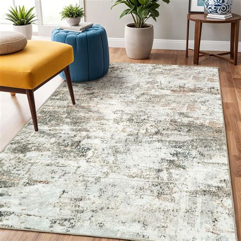 Washable Abstract Area Rug 3x5 Rugs For Living Room Large