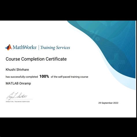Khushi Shivhare On Linkedin Completed Matlab Course