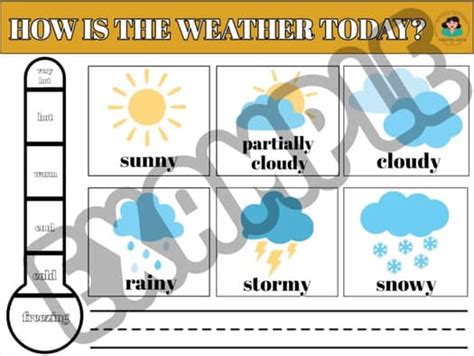 Bilingual Weather Chart And Thermometer Circle Time Routine By Maestra