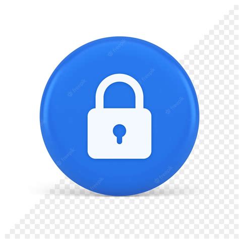 Premium Psd Padlock Locking Web Access Button Password Security