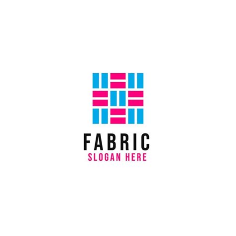 Flat Textile Fabric Logo Design For Company Illustration Vector