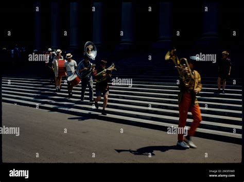 Marching Band On Steps Of Widener Library Harvard University