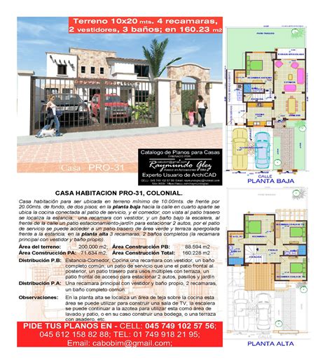Planos Para Casas Raymundo Glez Planos De Casas Proyectos