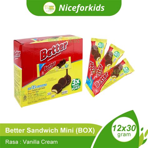Better Sandwich Biscuit Mini Box Contains 12x30gr Mini Biscuit Snacks