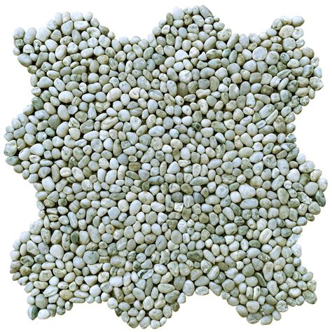 Glacier White Mini Pebble Tile Pebble Tile Shop