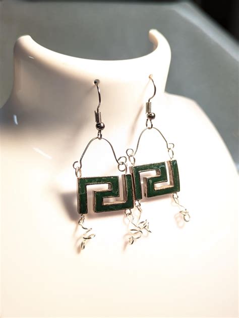 Vintage Upcycled Enamel Earrings Pewter Dangles Etsy