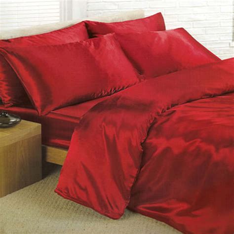 Satin Bedding Sets Duvet Cover Fitted Sheet Pillowcases Ebay