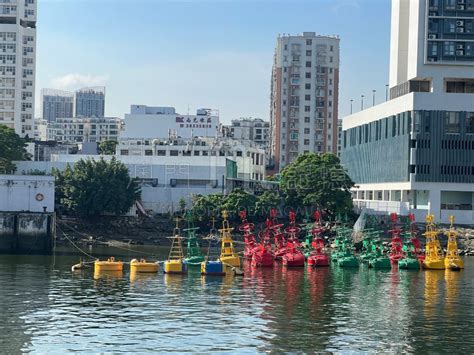 青洲塘五顏綠色的浮標 澳門記憶
