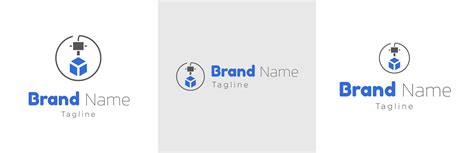 Premium Vector 3d Printer Logo Design Set Three Dimensional Printing