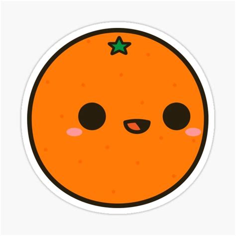 Cute Orange Sticker For Sale By Peppermintpopuk Redbubble