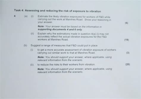 Solved Task 4 Assessing And Reducing The Risk Of Exposure