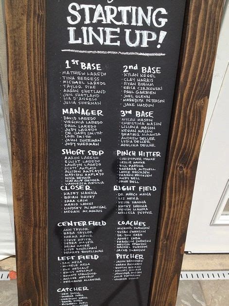 Baseball Themed Reception Seating Chart Baseball Wedding Theme Seating Chart Wedding Wedding