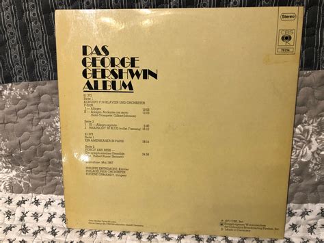 George Gershwin Philippe Entremont Philadelphia Orchestra Eugene Ormandy Das George