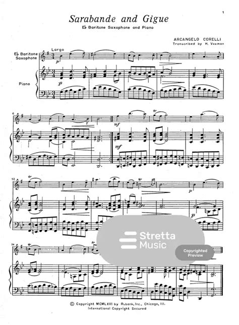 Sarabande Und Gigue Von Arcangelo Corelli Im Stretta Noten Shop Kaufen