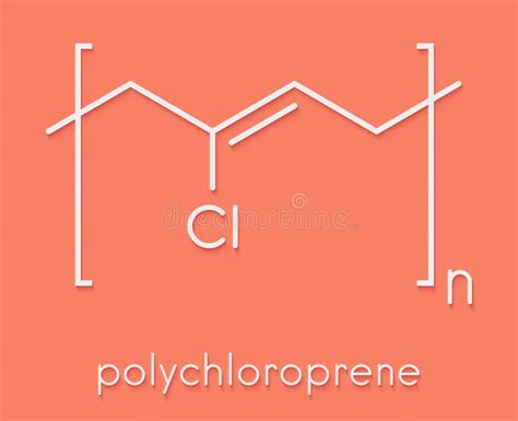 Neoprene Polychloroprene Synthetic Rubber Chemical Structure Skeletal
