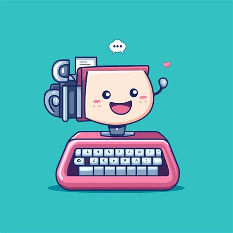 Cute Screenwriter Scripting Dialogue Cartoon Vector Premium Ai