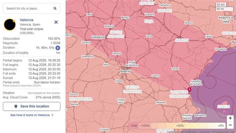 Valencia Uno De Los Mejores Puntos Para Ver El Próximo Eclipse Solar Total