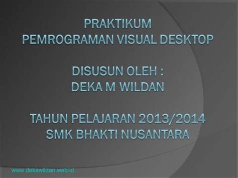 Modul Praktikum 1 Pemrograman Visual Pdf