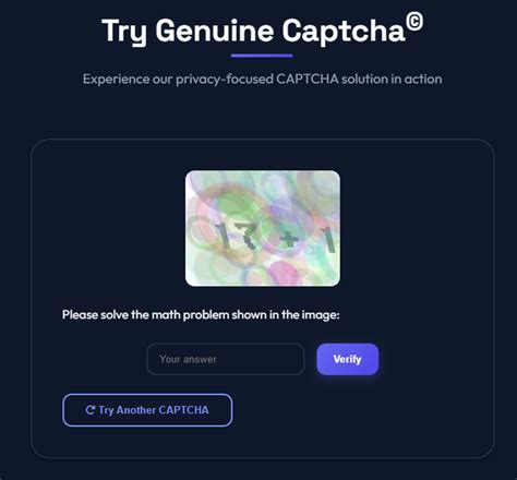 Genuine Captcha No Privacy Logging No Ip Address Tracking