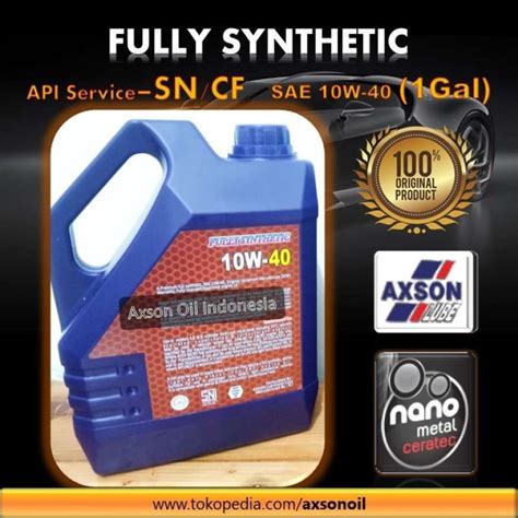 Promo Axson Fully Synthetic Oil 10w 40 1 Gallon Diskon 10 Di Seller