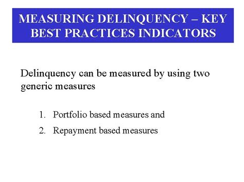 Delinquency Management In Microfinance Delinquency Defined Example 1