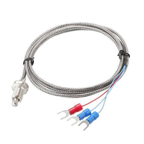 Pt100 Temperature Sensor M8 Screw Temperature Probe Thermocouple 5ft
