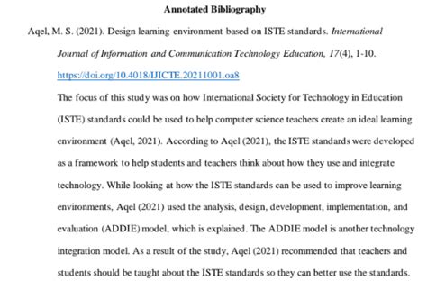 Technology Integration Models Annotated Bibliography Made By Teachers