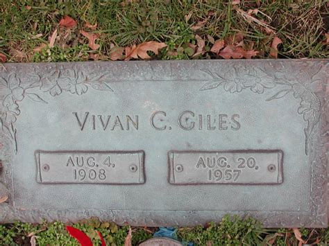 Vivan Clovis Giles 1908 1957 Find A Grave Memorial