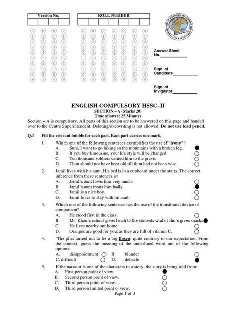 Hssc Ii English Solution Of Model Question Paper Pdf Gender