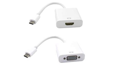Переходник USB typeC на VGA/HDMI, для подключения ноутбука к монитору ...