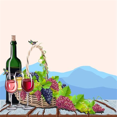 Premium Vector Wine Background