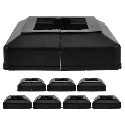 Bertdomd 8pcs Deck Post Base Cover And Decking Post Skirt Plastic Decorative Post Caps And Fence