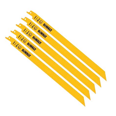 Lâmina Serra Sabre Para Metal 12 C 5 Unidades Dw4838 Dewalt Fullstock