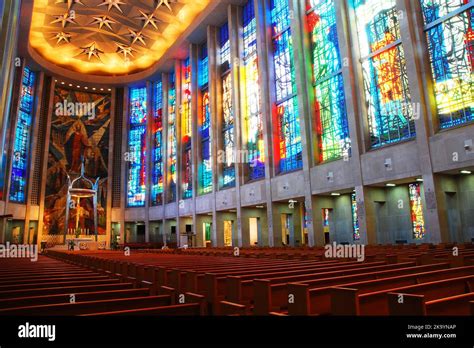 Large Stained Glass Windows Made In France Line The Interior Walls Of