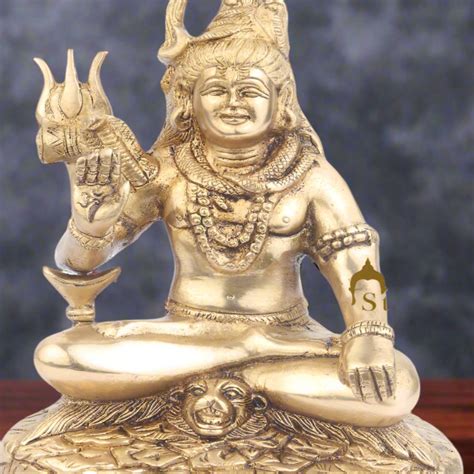 Brass Shankar Bhagwan Mahayogi Shiva Statue 8 378600