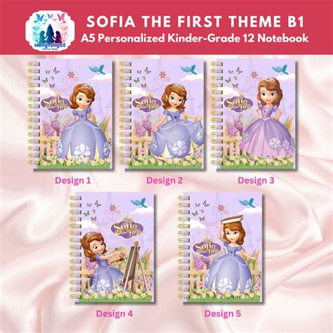Sofia The First Theme Personalized Notebook Batch 1 Kinder Grade 12 A5 14cm X 20cm Shopee